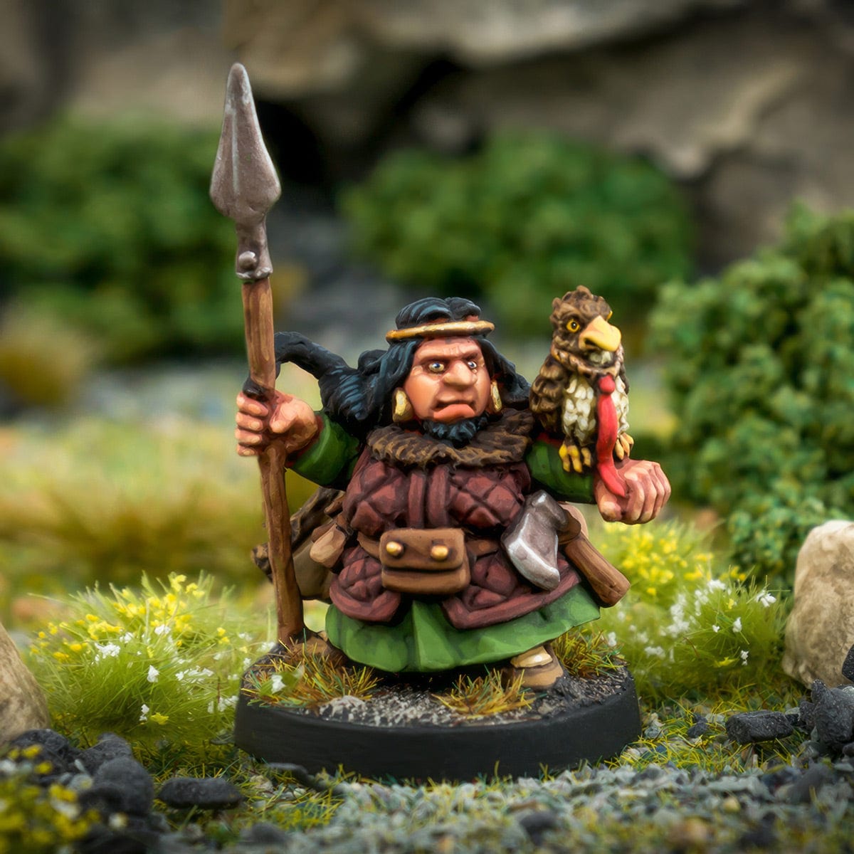 Lilir Valkenfist - Beardfolk Spearmaiden — Northumbrian Tin Soldier