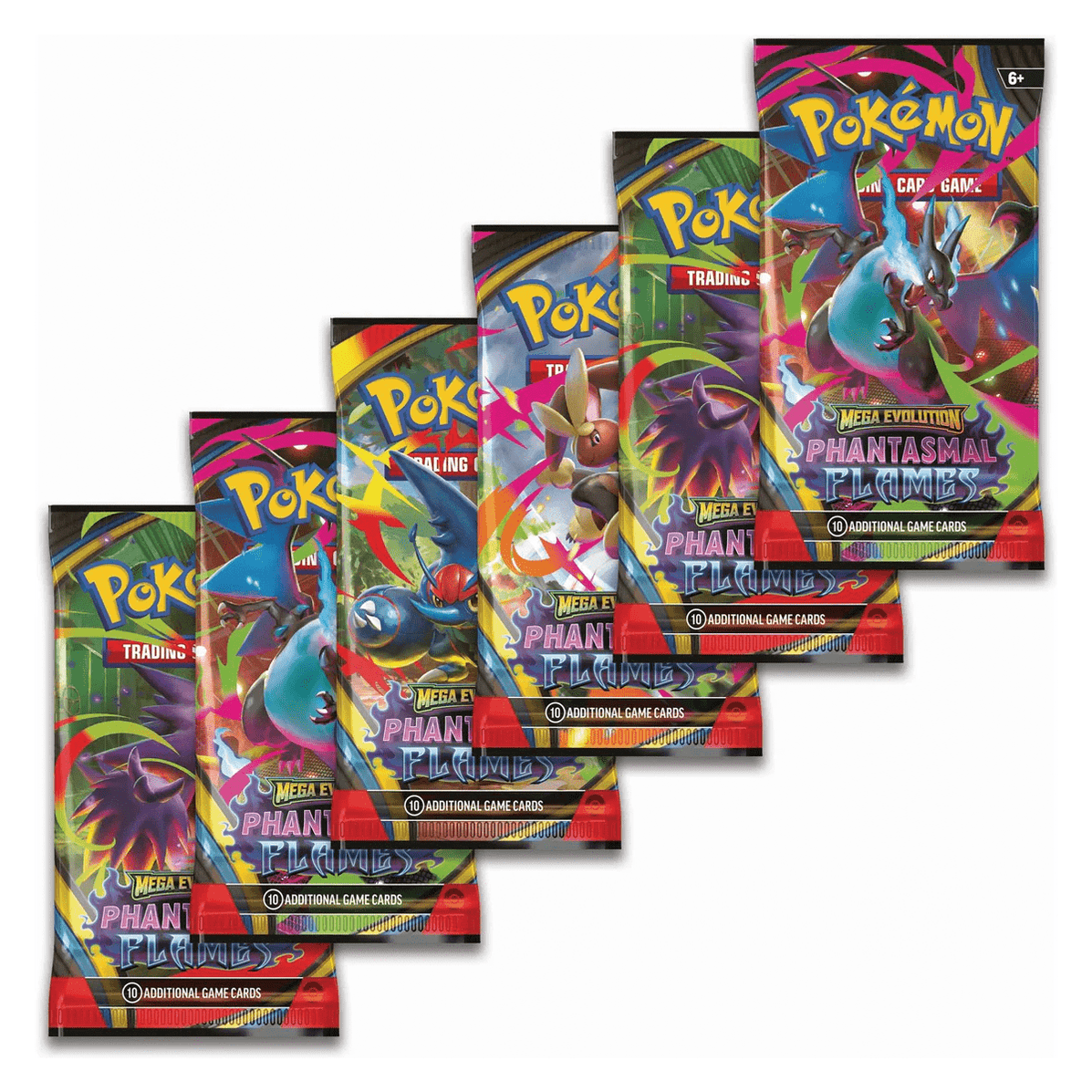 Pokémon - Mega Evolution : Phantasmal Flames - Booster Bundle (6 Packs ...