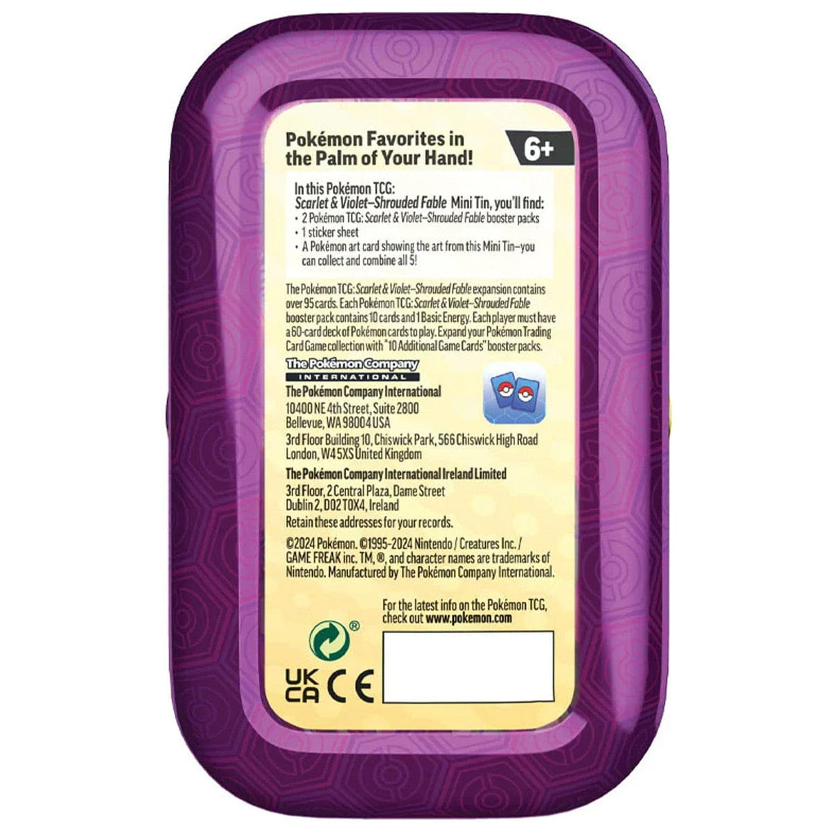 Pokémon - Scarlet & Violet - Shrouded Fable - Mini Tin - Zoroark ...